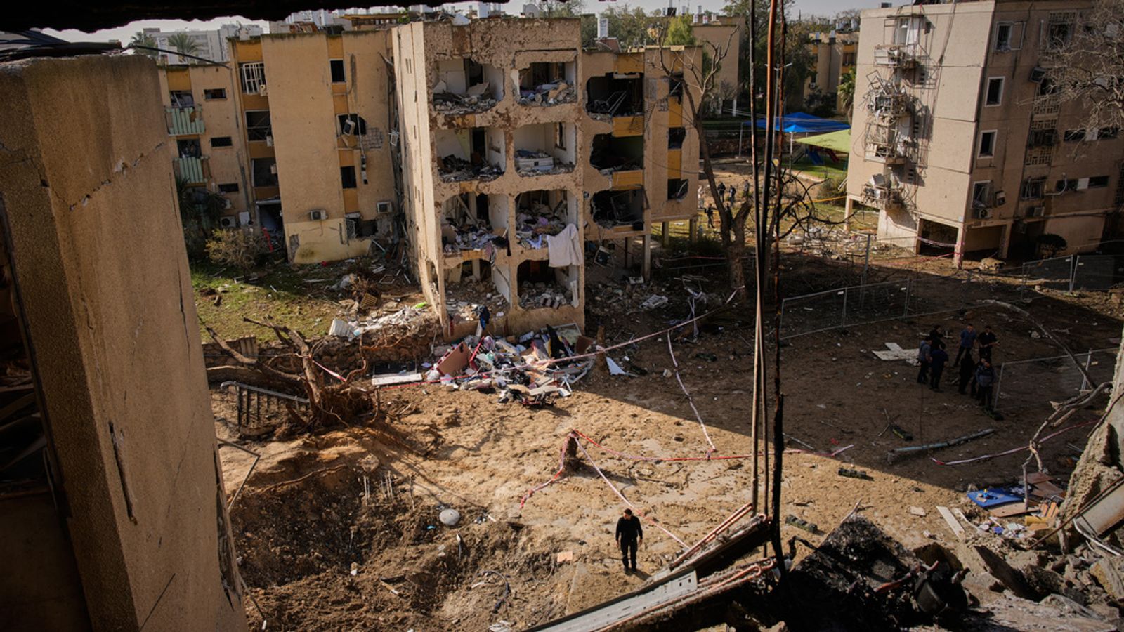 Iran strikes destroys residential areas in Israel | World News | Sky News