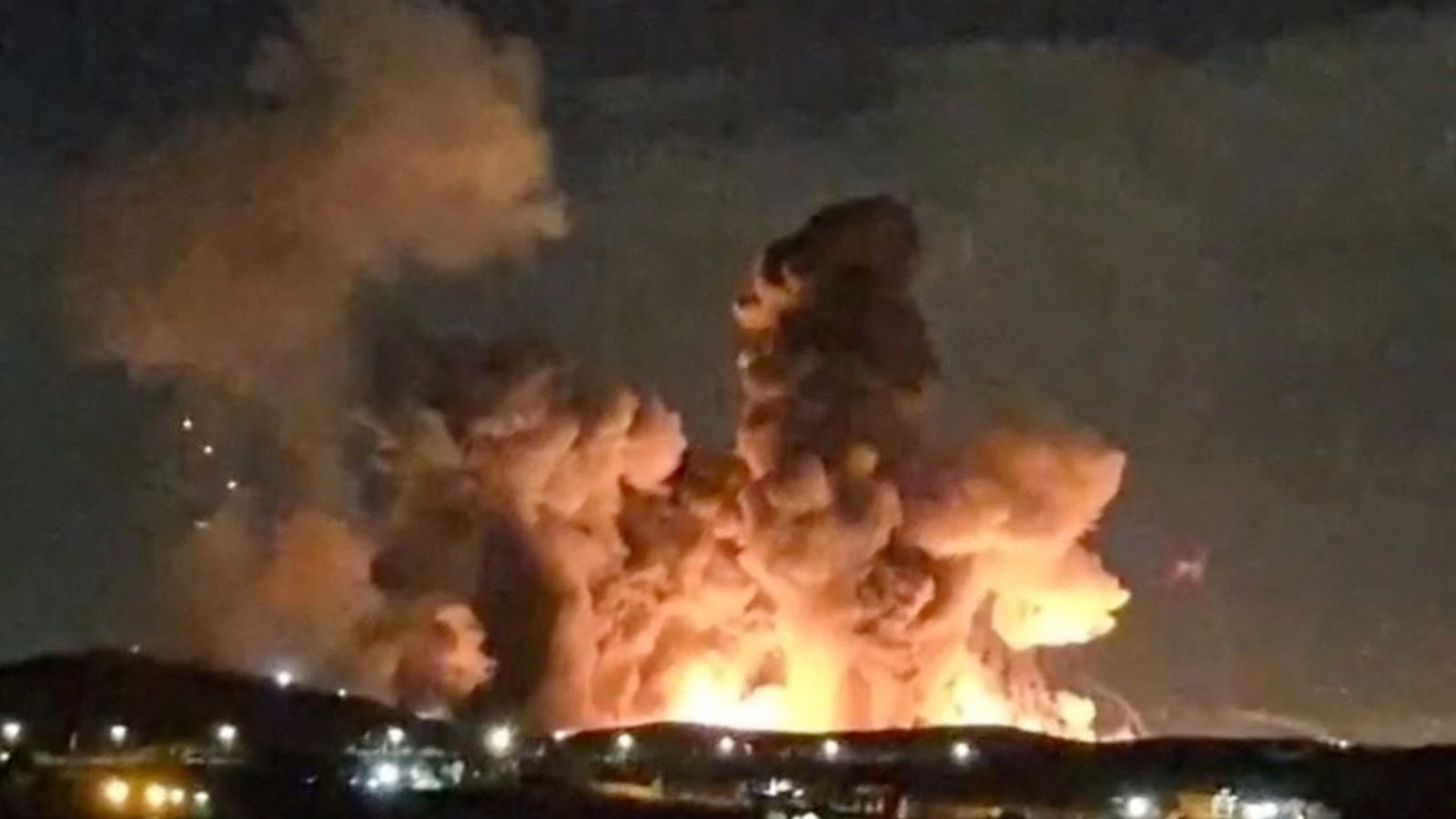 Fire and smoke erupt from a military base in Isfahan | News UK Video ...