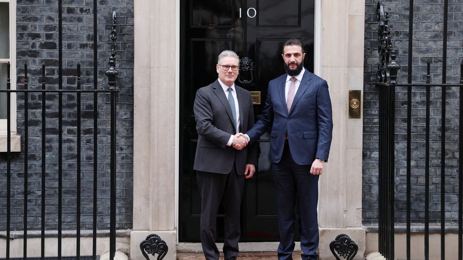 Syrian president al Sharaa arrives at Downing Street | News UK Video ...