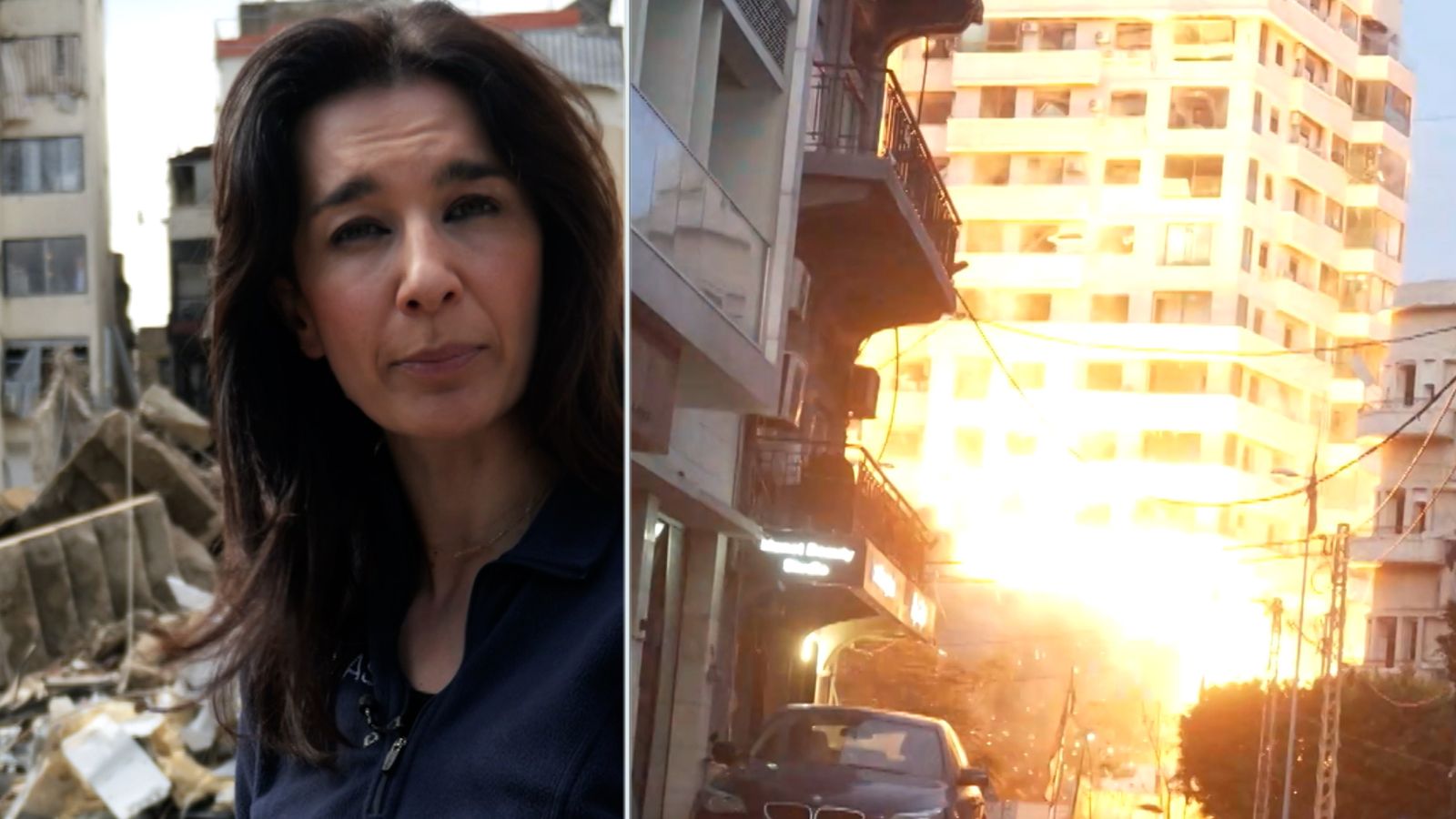 Sky News visits site of airstrike in central Beirut | World News | Sky News