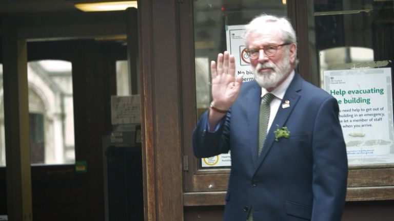 Gerry Adams arrives at Royal Courts of Justice | UK News | Sky News