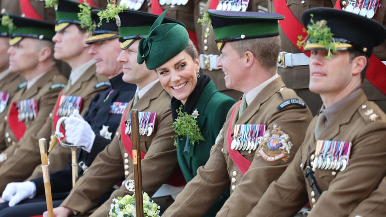Princess of Wales celebrates St Patrick's Day with Irish Guards | UK ...