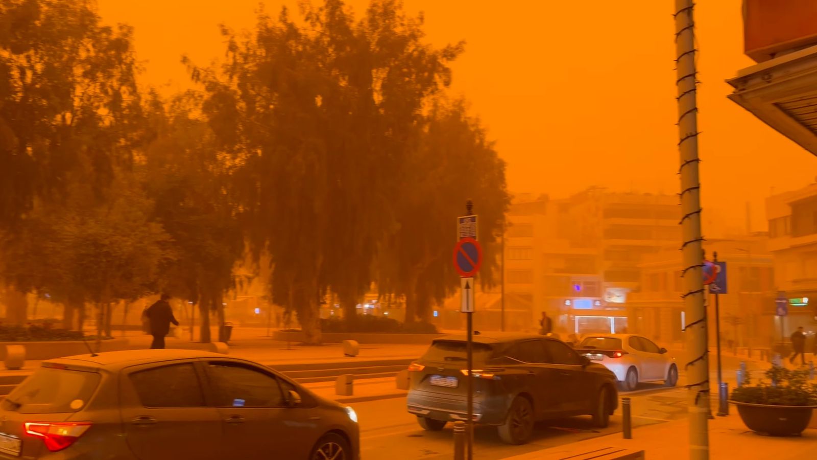 Skies turn orange in Greek island Crete due to dust storm | World News ...