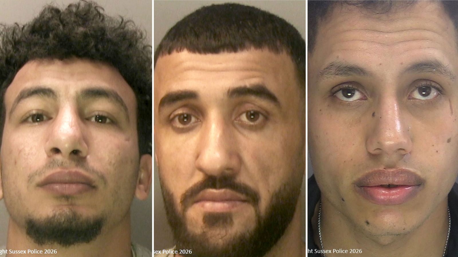Three men found guilty over 'callous' rape of woman on Brighton beach ...