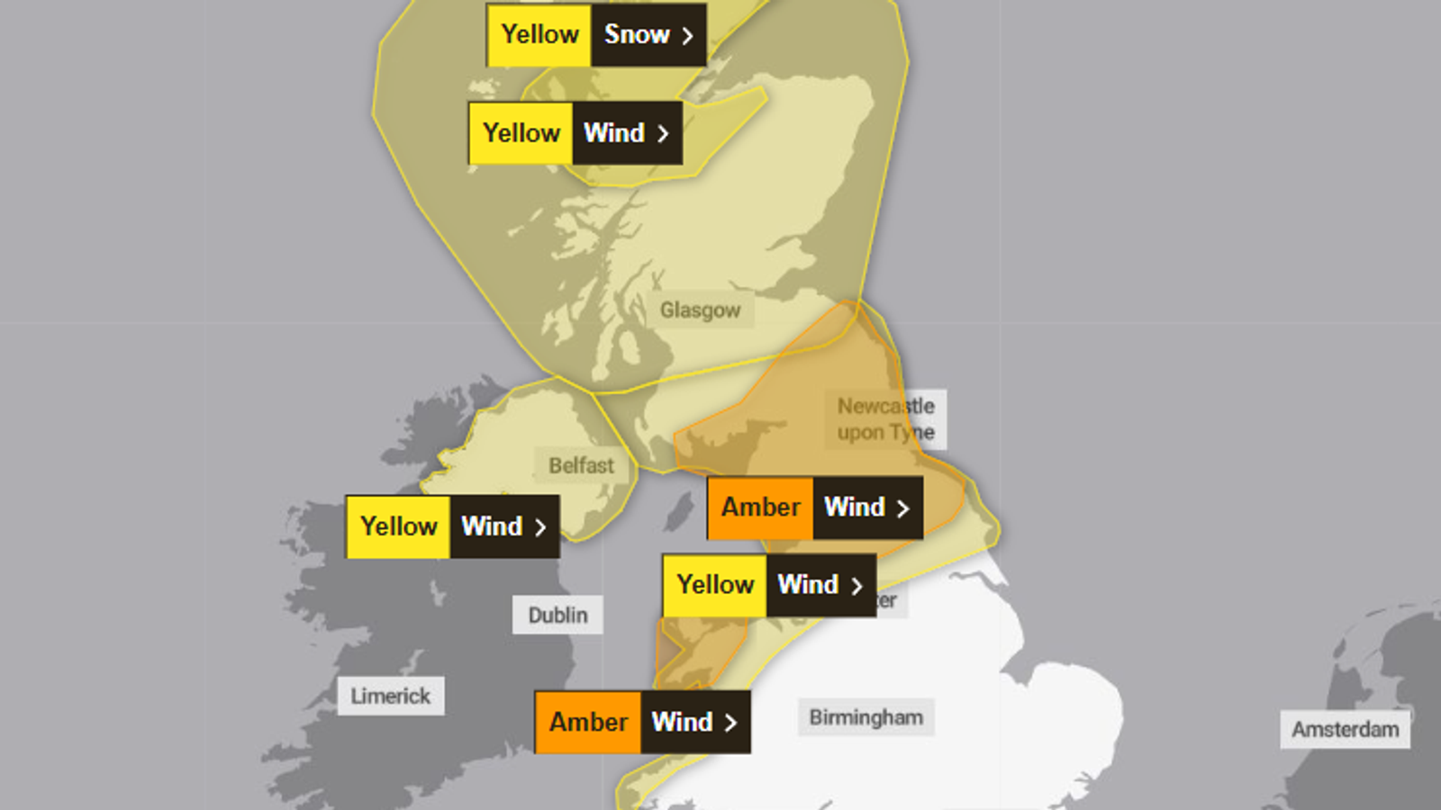 UK weather: Met Office warns of heavy snow and power cuts as Storm Dave ...