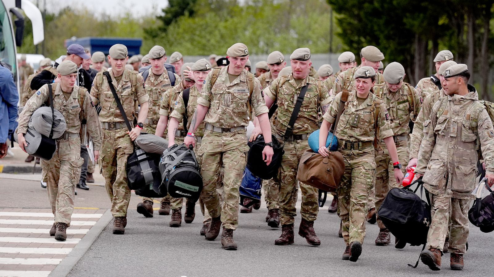 More than 1,400 British troops cross to Europe by civilian ferry ahead ...