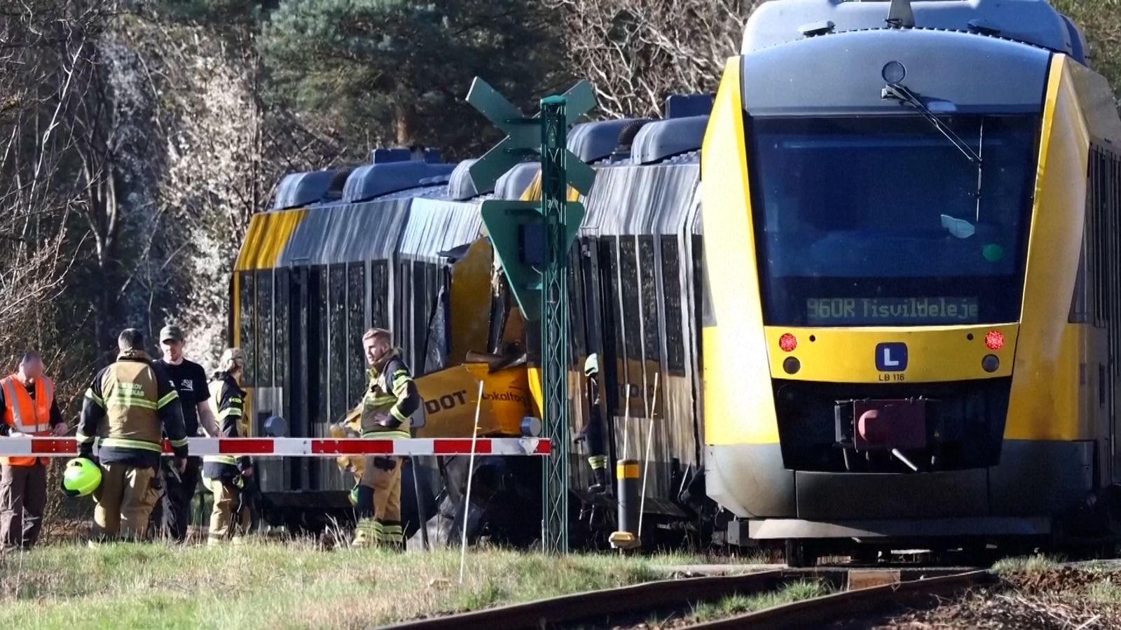 Two trains collide in Denmark | World News | Sky News