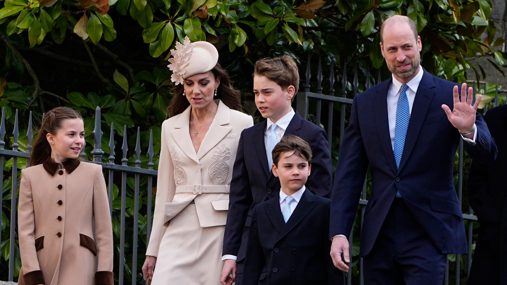 William, Kate and children attend royal Easter service for first time ...