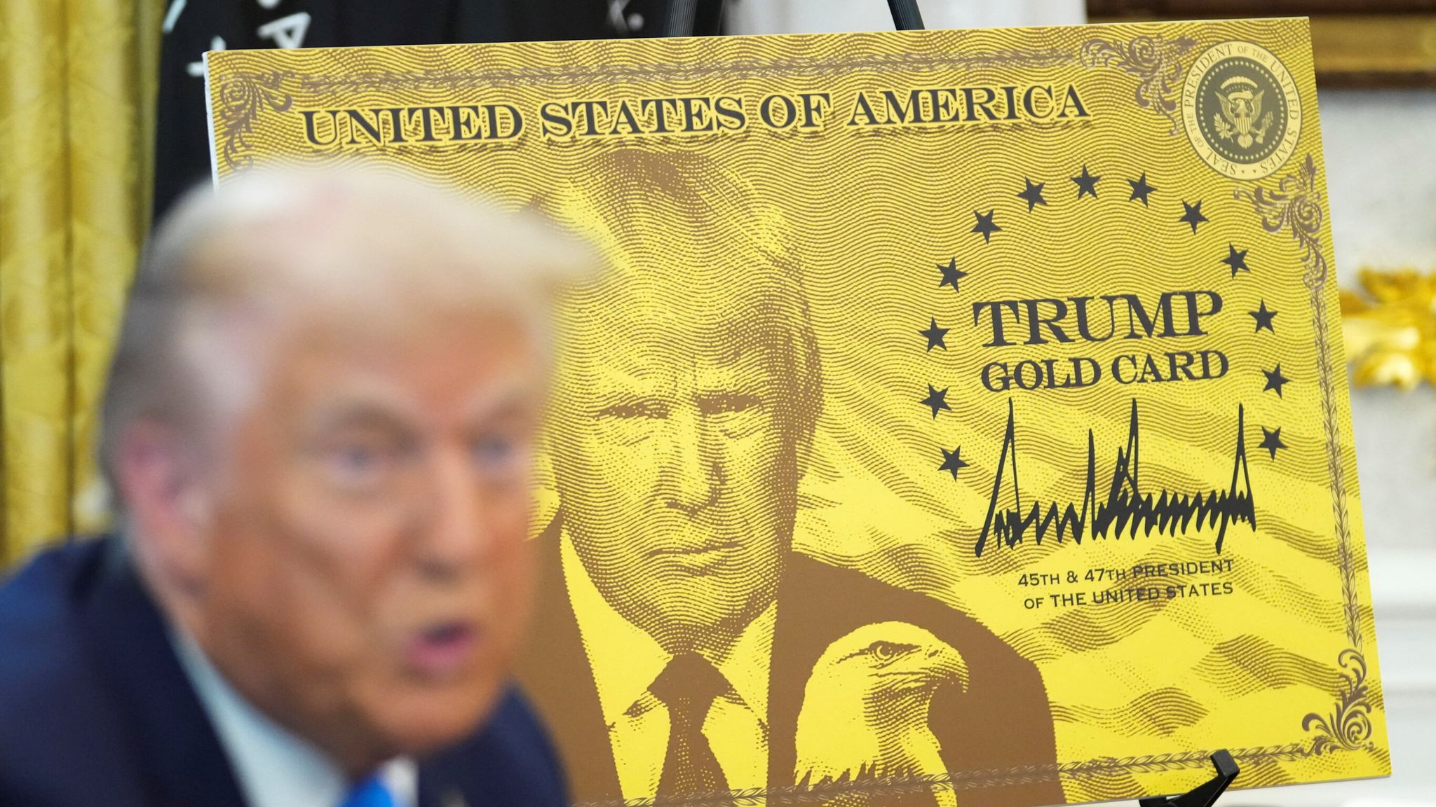 Donald Trump's $1m 'gold card' is yet to pay dividends to US Treasury ...