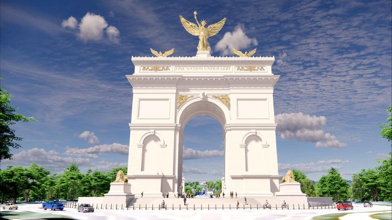 Design of Donald Trump's 'greatest and most beautiful' triumphal arch ...