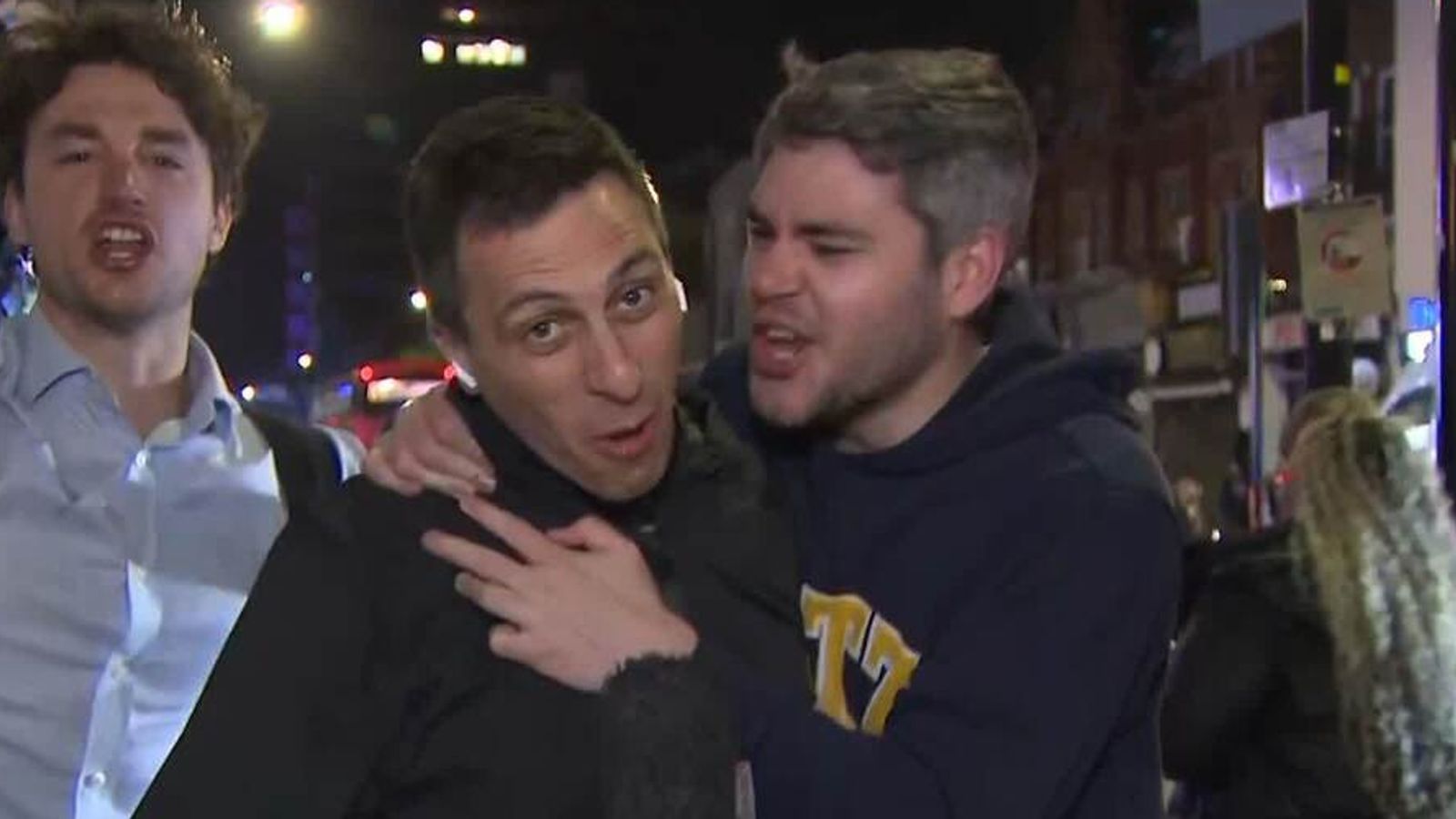 Jubilant Arsenal fans mob Sky News correspondent | News UK Video News ...