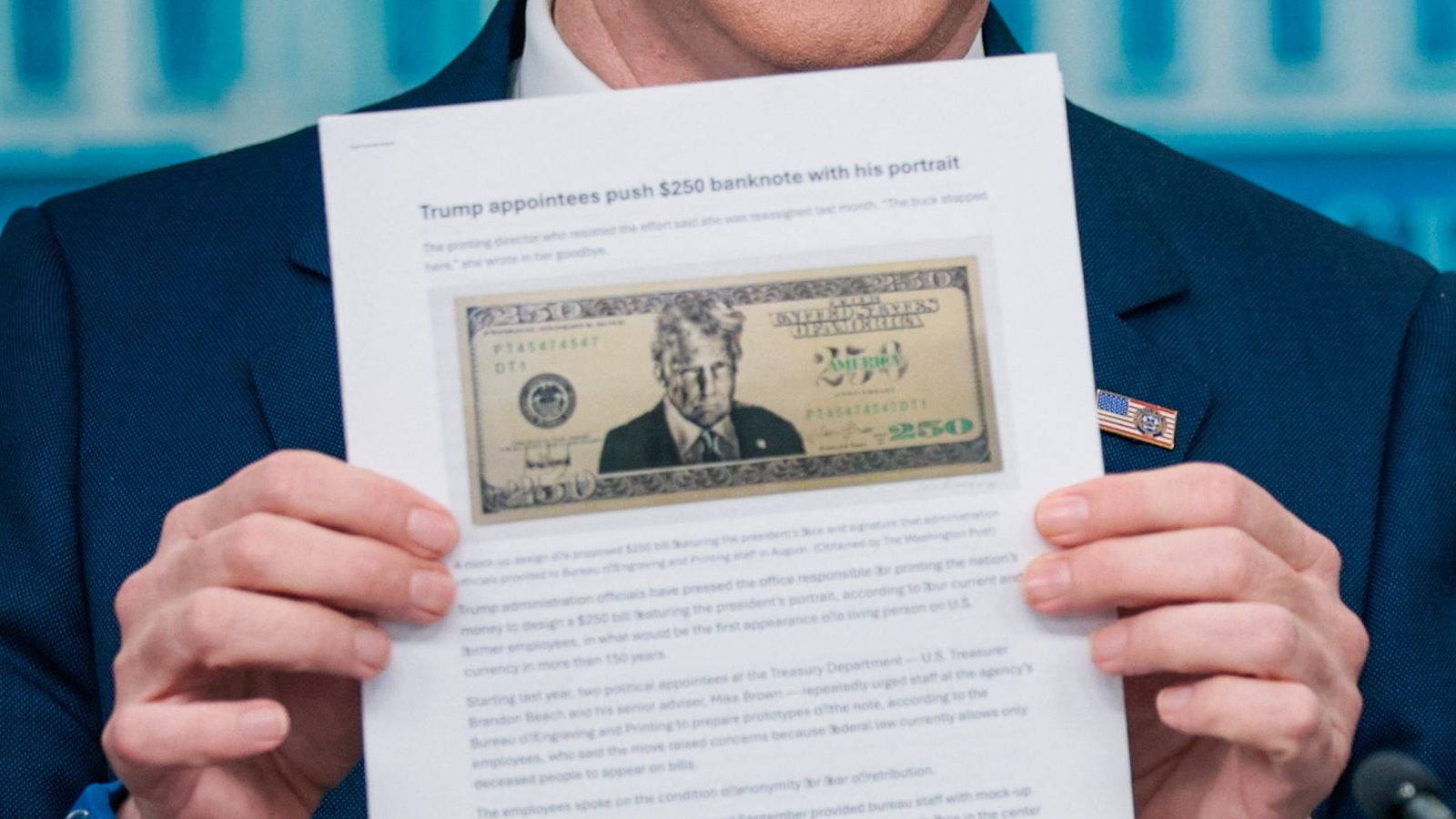 US treasury prepares design of new $250 bill emblazoned with Donald ...