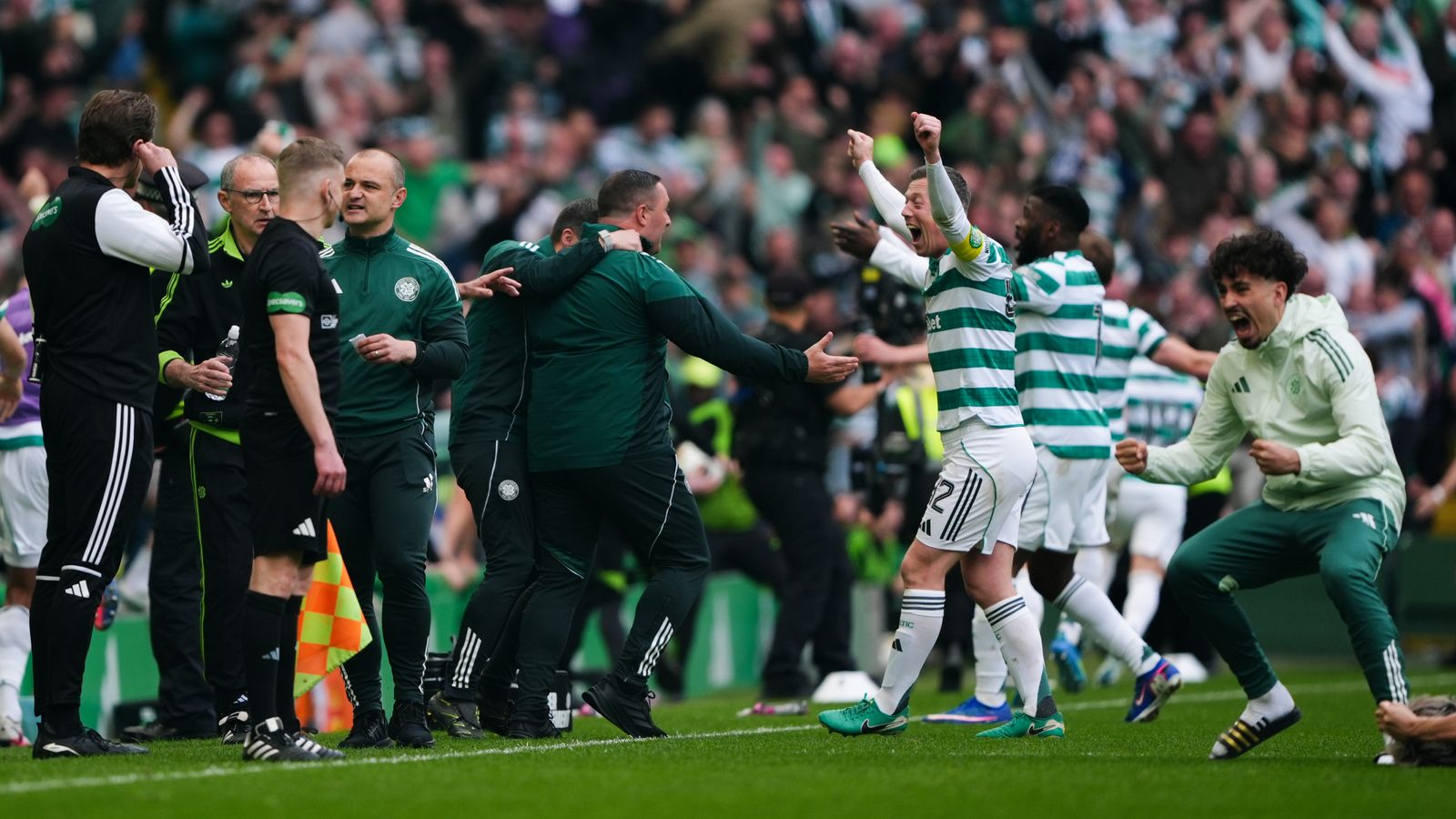 Agony for Hearts as Celtic claim SPL title after VAR and pitch invasion ...