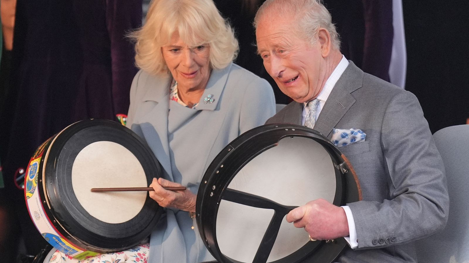 King and Queen arrive in Belfast amid tight security | UK News | Sky News
