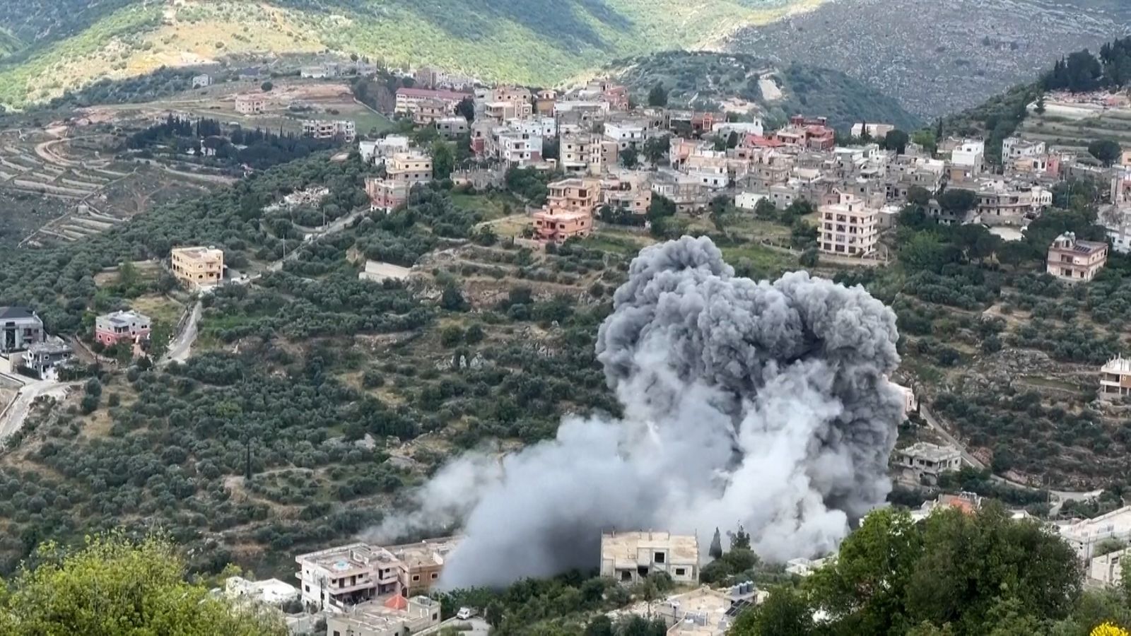 Israeli fighter jets strike Lebanese village | World News | Sky News