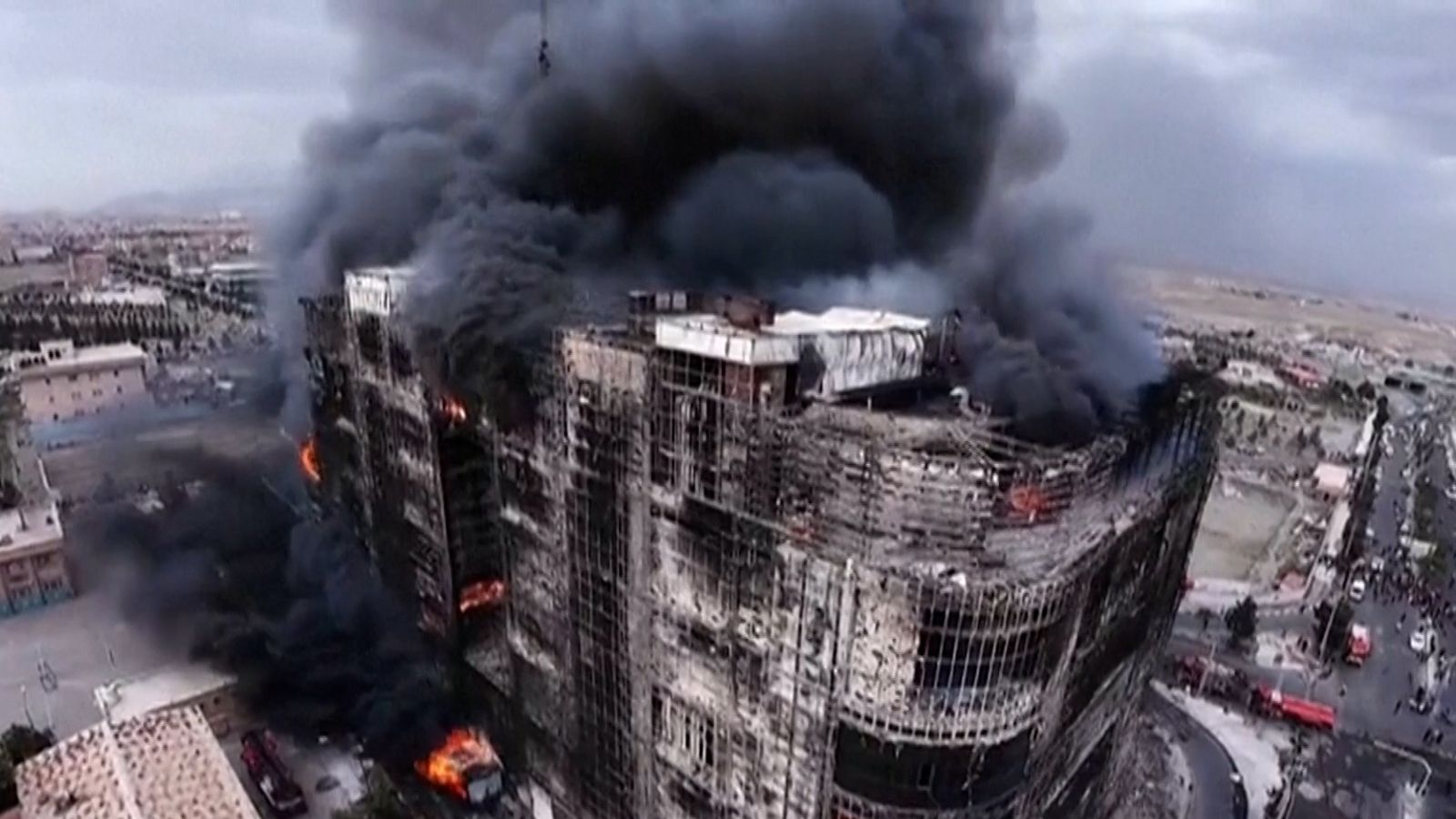 Fire in Iran kills at least eight | World News | Sky News