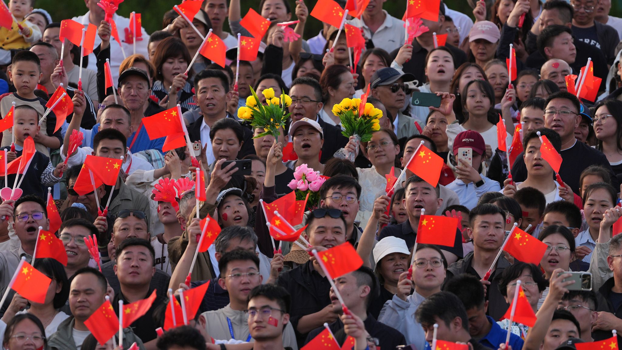 China launches three-astronaut rocket into space as new lunar race ...