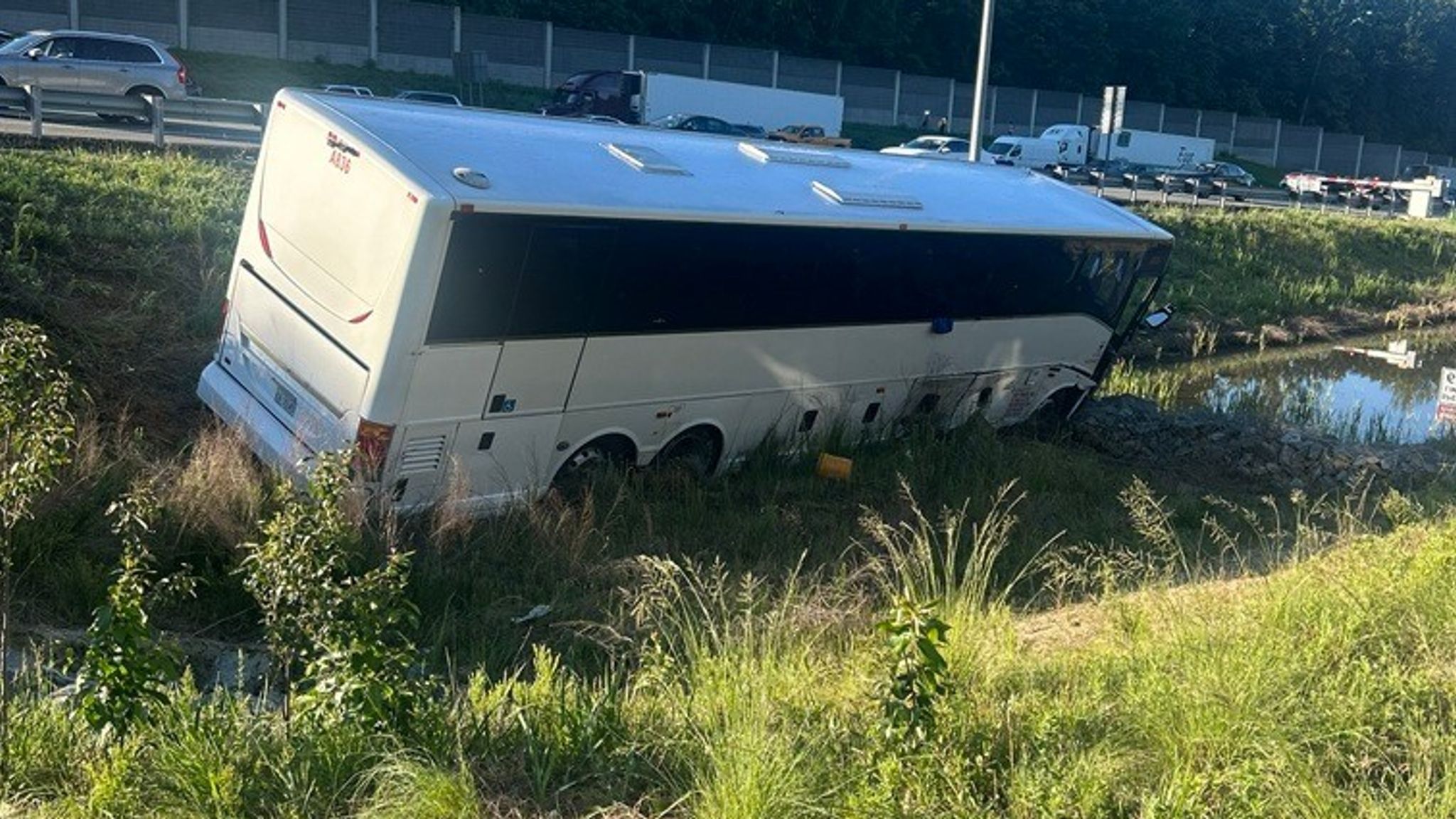 Five killed and 35 injured after bus collides with six vehicles in ...