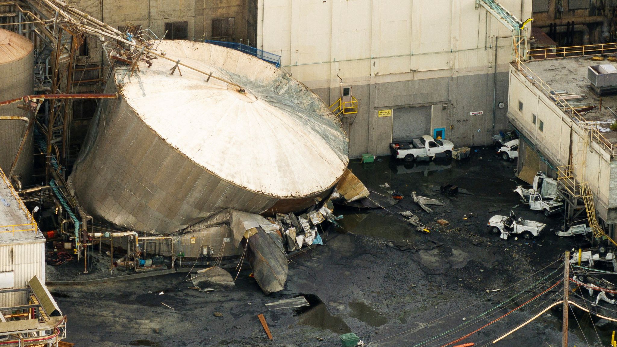Remains of six workers found after 3.4m-litre chemical tank implosion ...