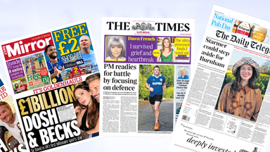 Saturday's newspaper front pages | UK News | Sky News