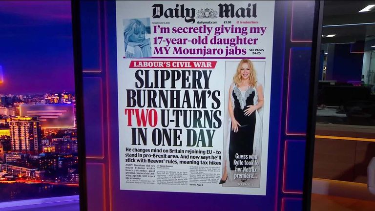 Press Preview: Tuesday's front pages | UK News | Sky News
