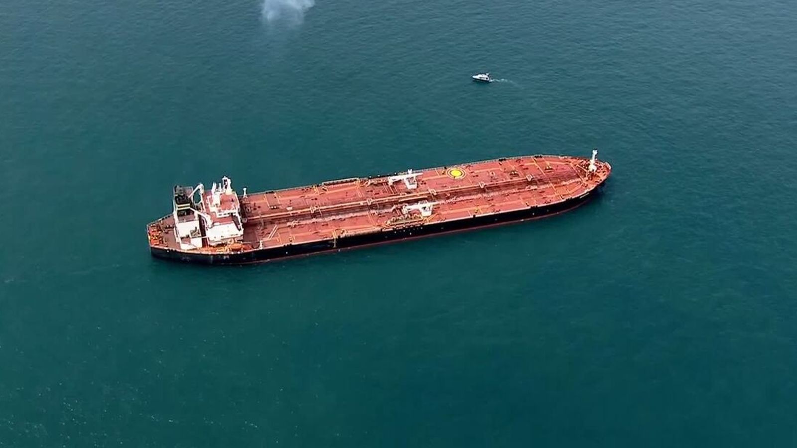 Watch: Seized Russian oil tanker in Channel seen from the air | News UK ...