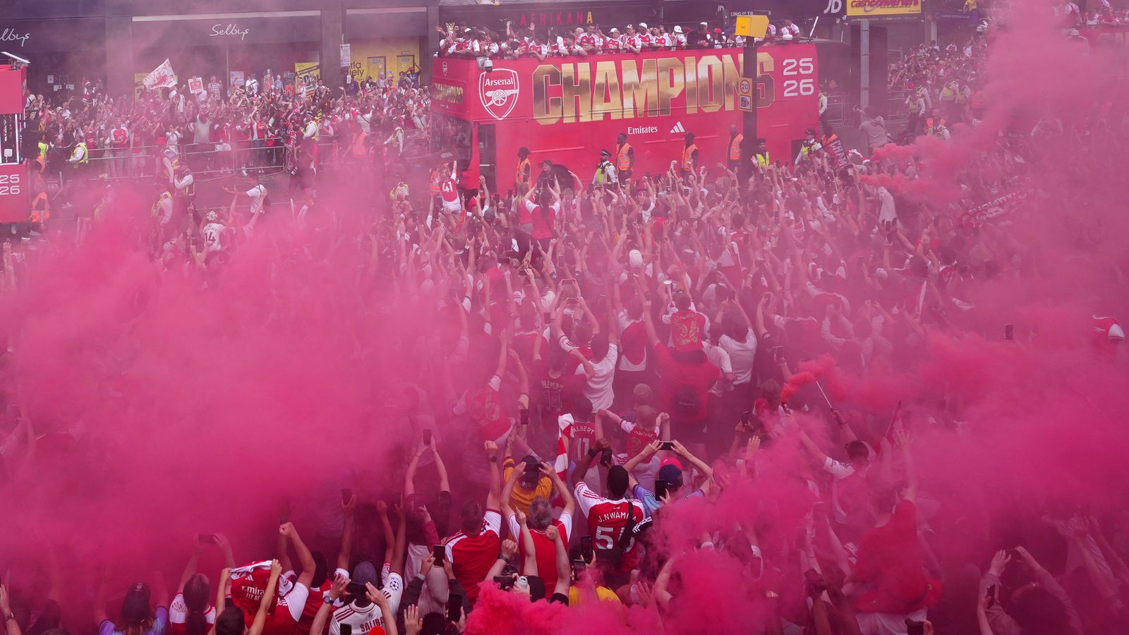 Police investigating six stabbings after Arsenal parade | UK News | Sky ...