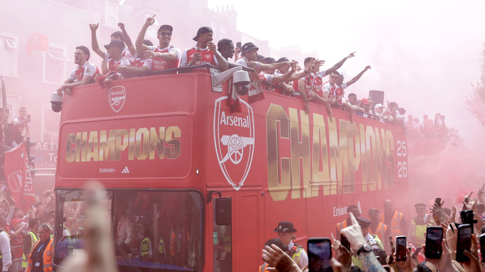 Police investigating six stabbings after Arsenal parade | UK News | Sky ...