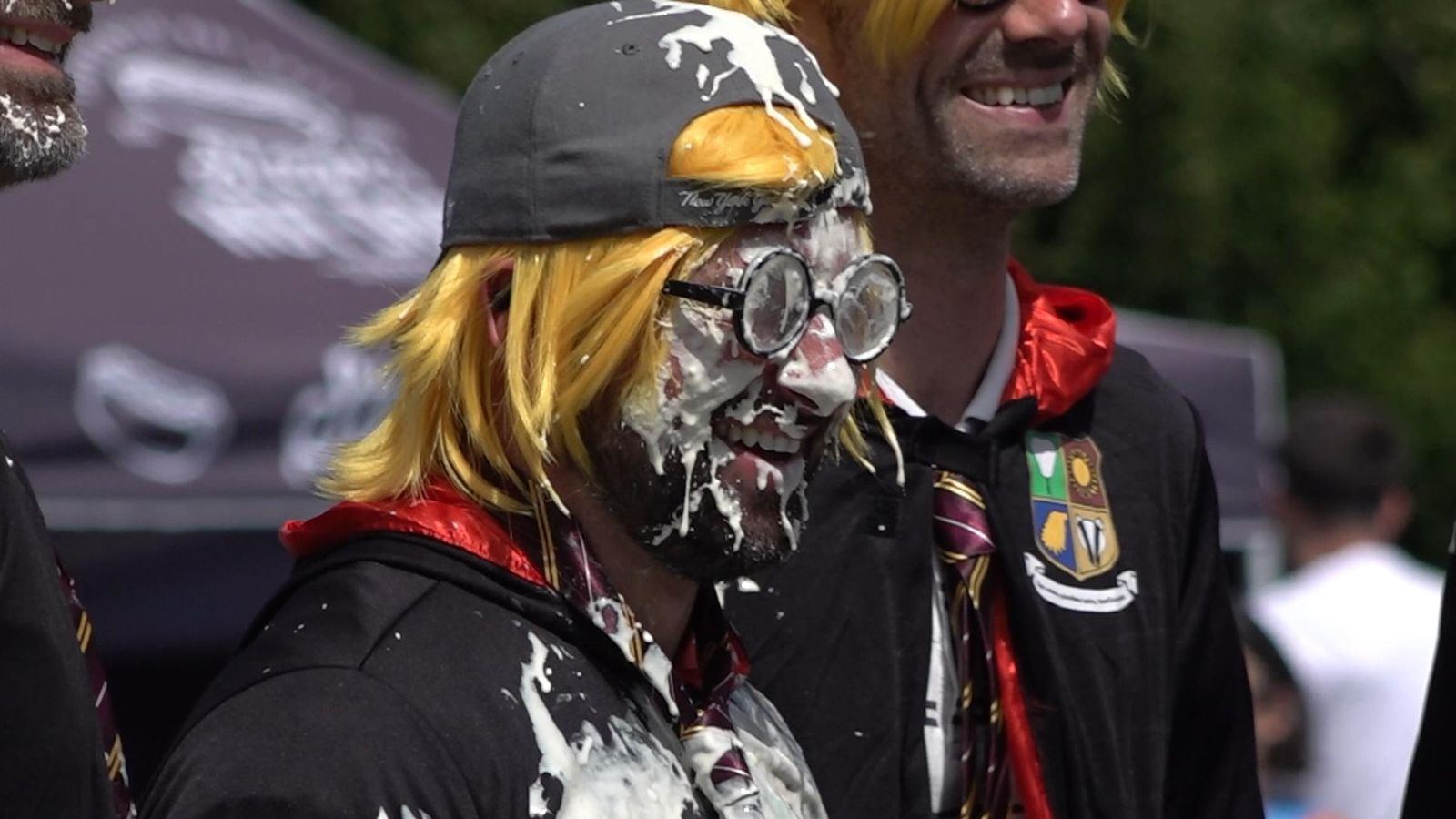 Teams gathered for the World Custard Pie Championships | News UK Video ...