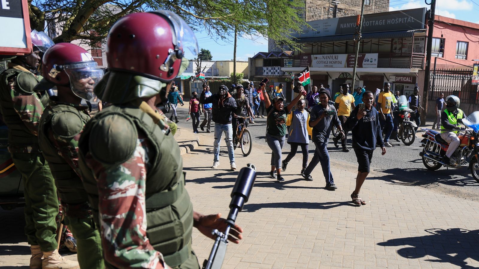Kenyans protest outside Laikipia Air Base over US plans to quarantine ...