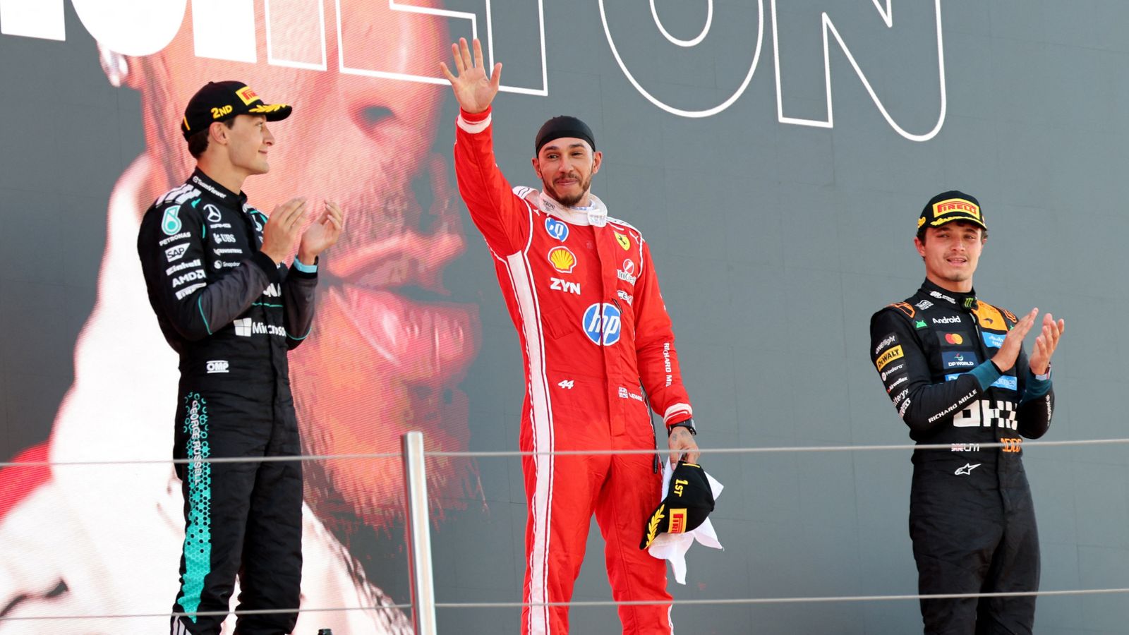 Hamilton, Russell and Norris complete all-British podium at Barcelona ...