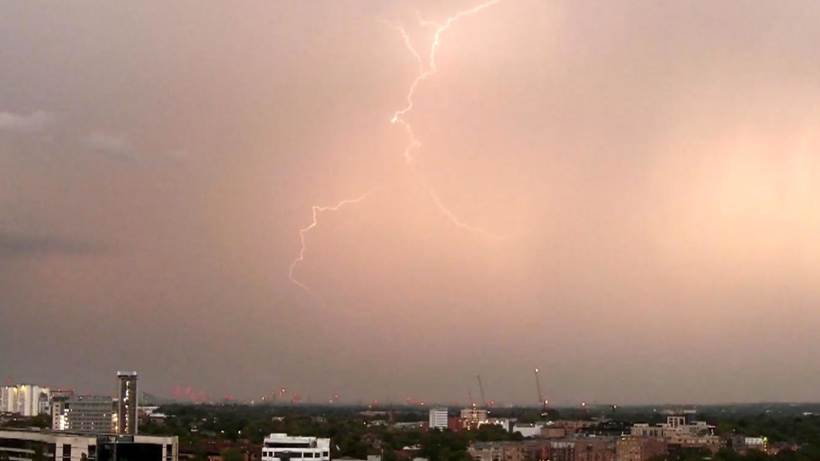 Lightning storm over London during June heatwave | UK News | Sky News
