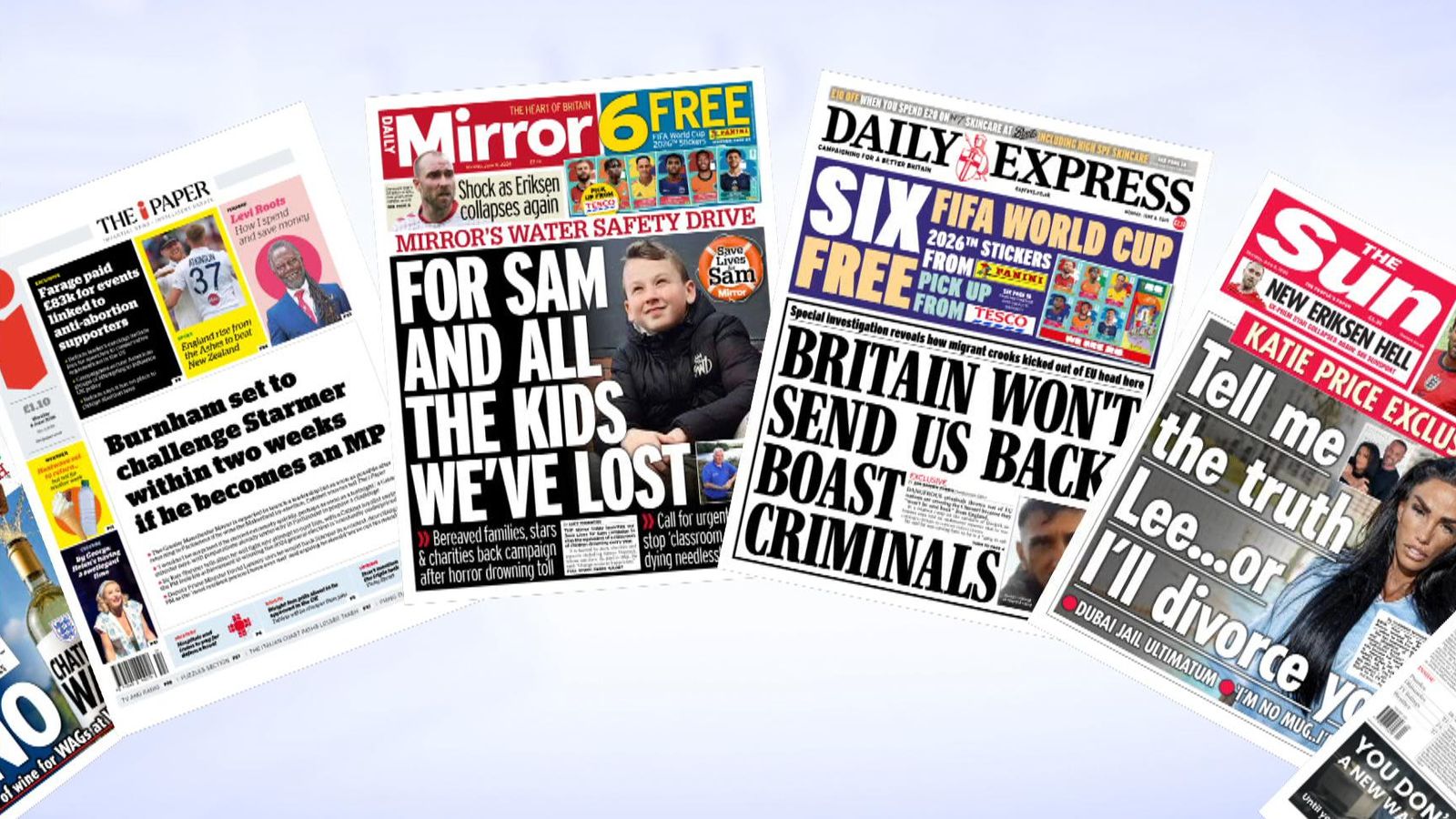 Monday's newspaper front pages | UK News | Sky News