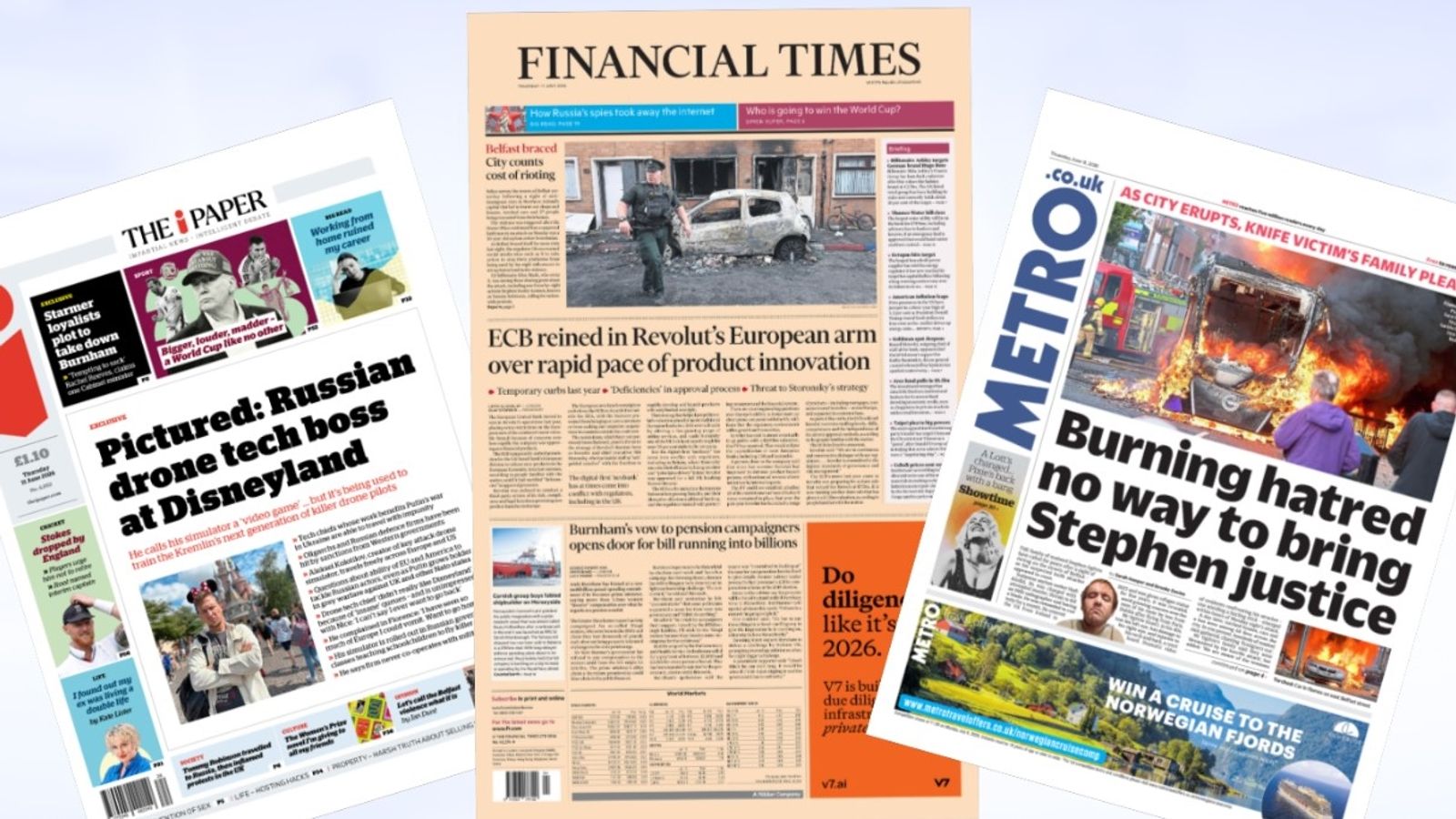 Thursday's newspaper front pages | UK News | Sky News