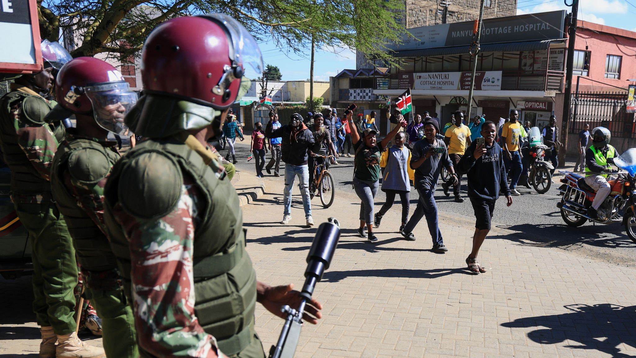 Kenyans protest outside Laikipia Air Base over US plans to quarantine ...