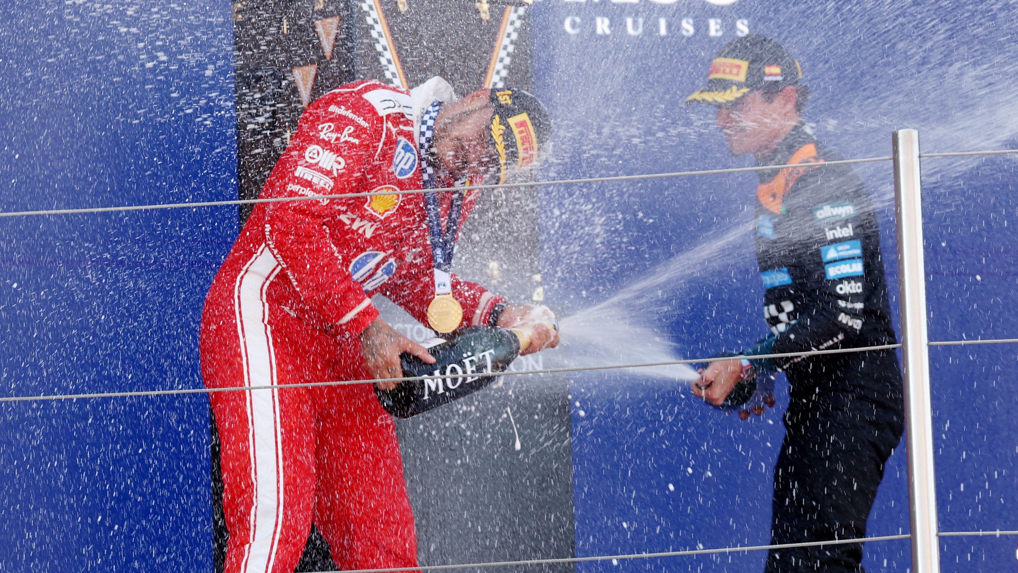 Hamilton, Russell and Norris complete all-British podium at Barcelona ...