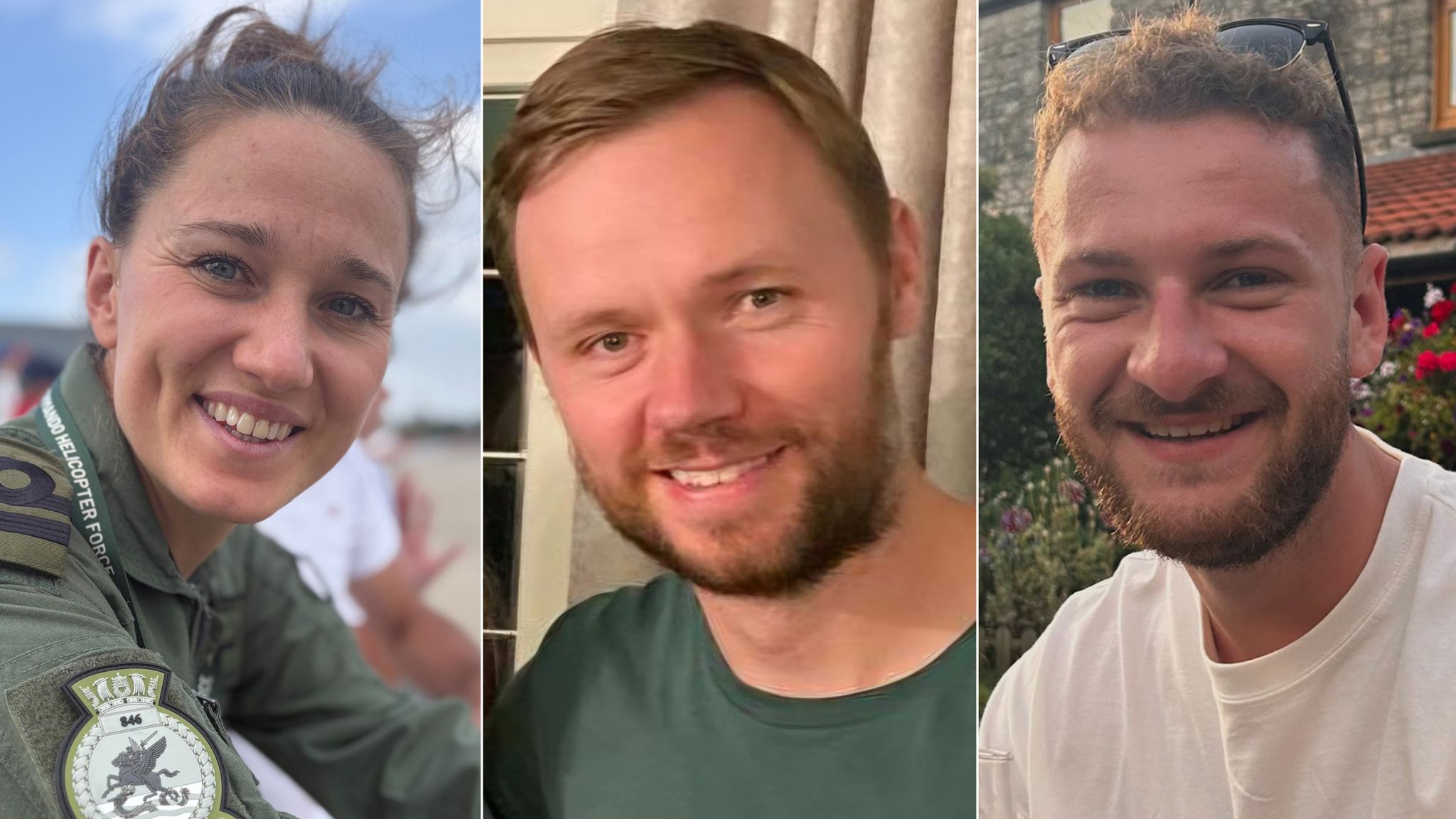 Three Royal Navy personnel who died in helicopter crash in Devon named ...