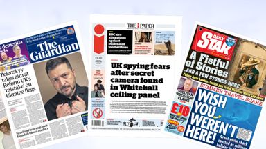 Tuesday's newspaper front pages | UK News | Sky News