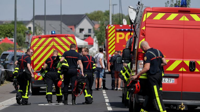 Emergency services at scene of France plane crash | World News | Sky News