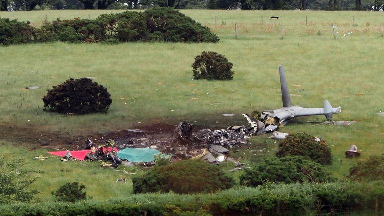 Three dead after Royal Navy helicopter crashes into Devon field | UK ...