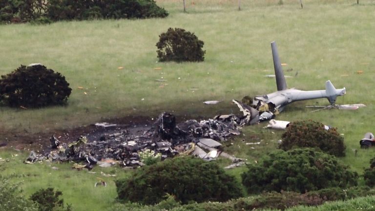 Three dead after Royal Navy helicopter crashes into Devon field | UK ...