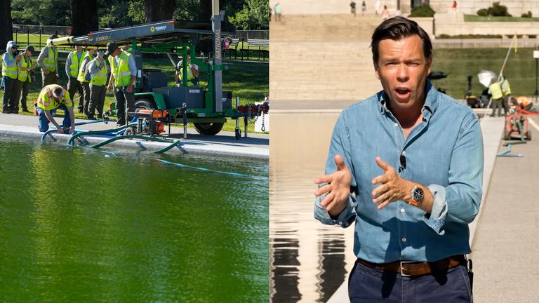'Vandals arrested' as Trump's $14m reflective pool project sees it turn ...