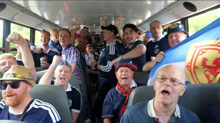 World Cup: Sky News boards Scotland fan bus in Boston | News UK Video ...