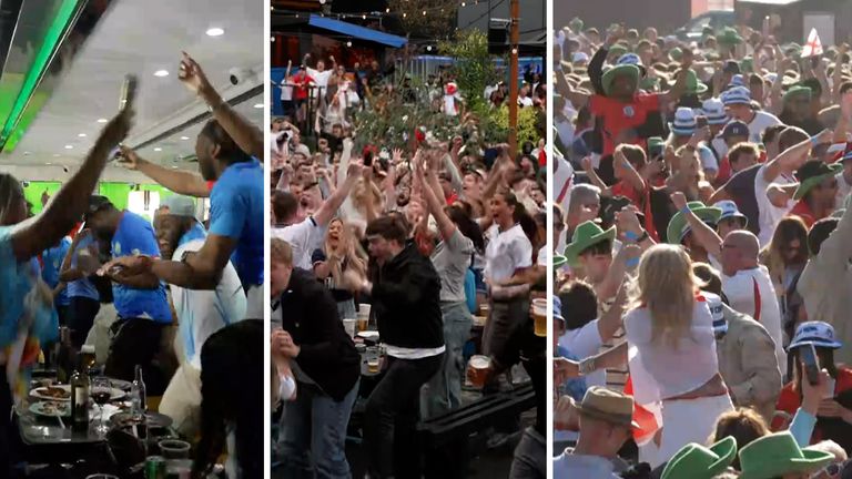 Excitement and anxiety from England fans in central London | News UK ...
