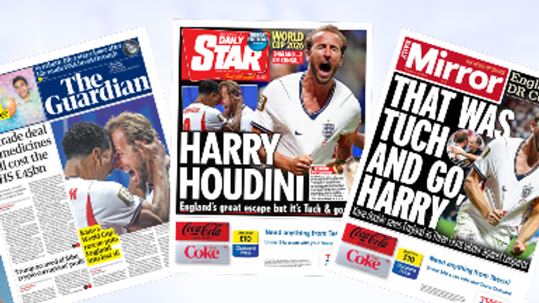 Press Preview: Thursday's front pages | UK News | Sky News